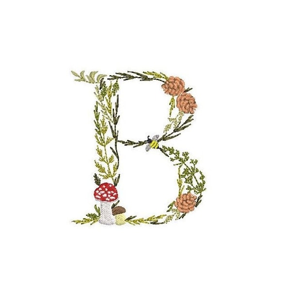 Letter B Embroidery - Etsy