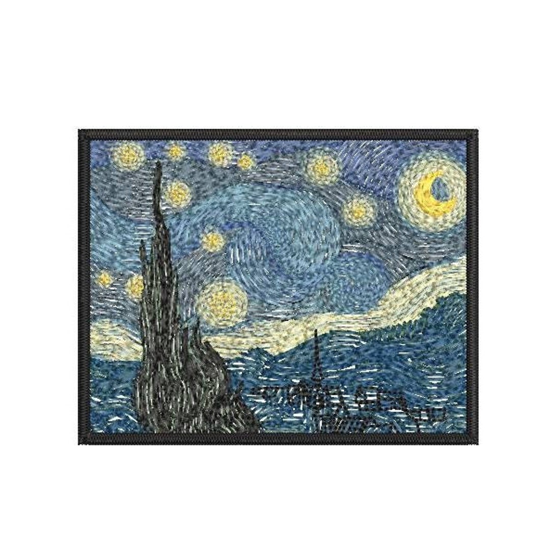 Van Gogh the Starry Night Machine Embroidery File - Etsy