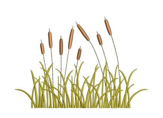 6 Sizes reeds Machine Embroidery Design - Etsy