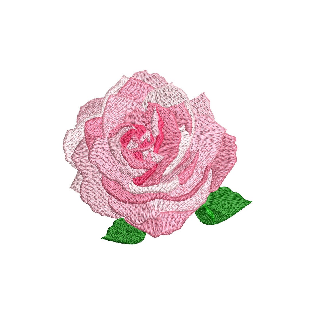 5 Sizes "rose" Machine Embroidery Design - Etsy