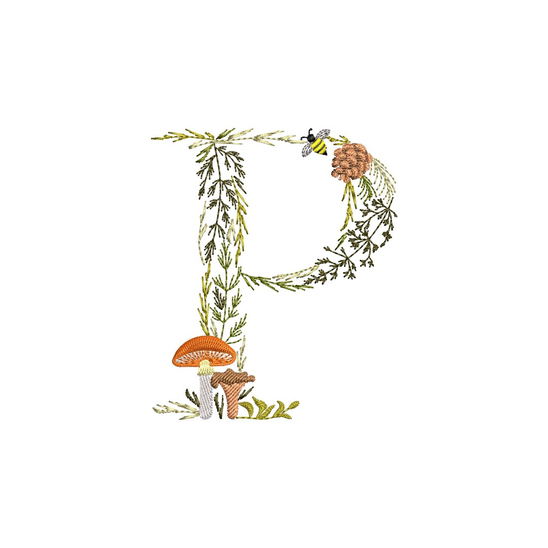 Letter P Machine Embroidery Design - Etsy