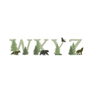 3 Sizes Forest Alphabet - Etsy