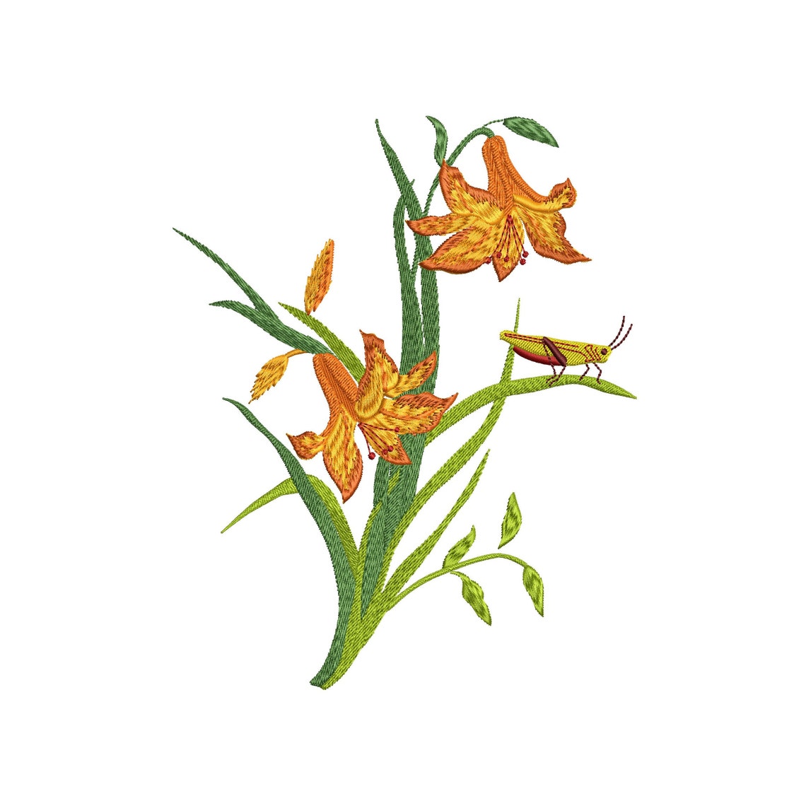 6 Sizes "lily Flower" Machine Embroidery Design - Etsy