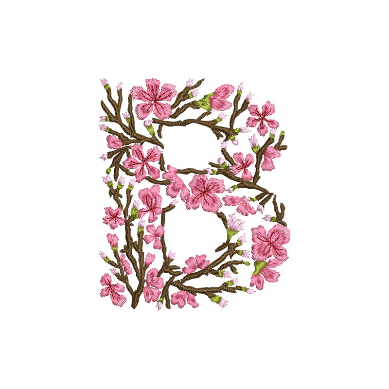 Letter B Embroidery - Etsy