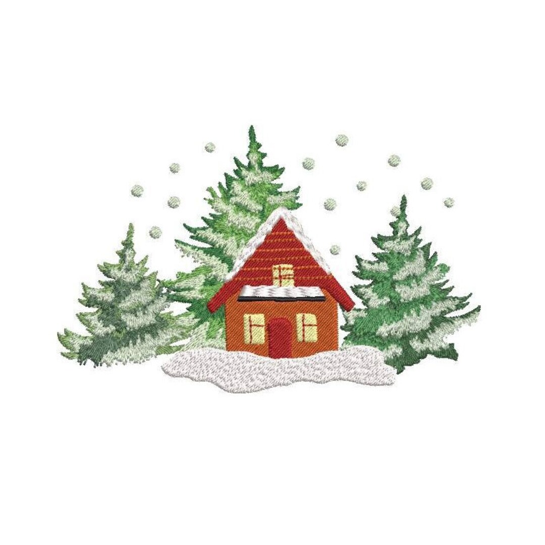 6 Sizes "country Landscape" Machine Embroidery Design - Etsy