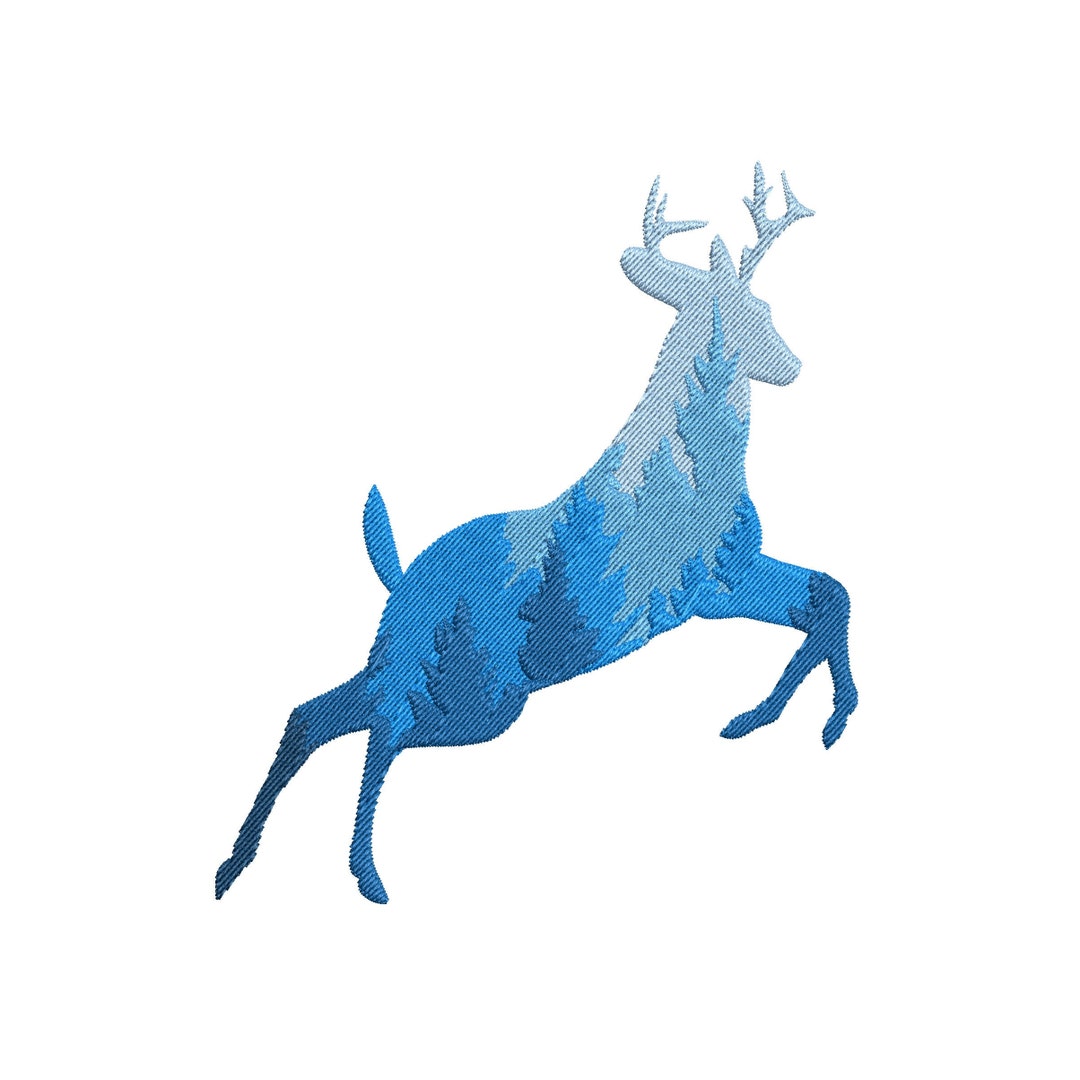 4 Sizes "deer" Machine Embroidery Design - Etsy