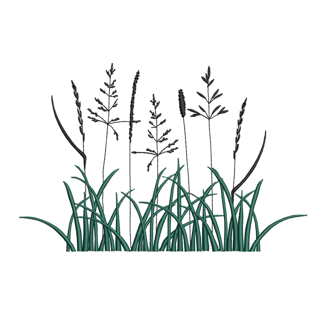 14 Sizes meadow Grass Machine Embroidery Design - Etsy