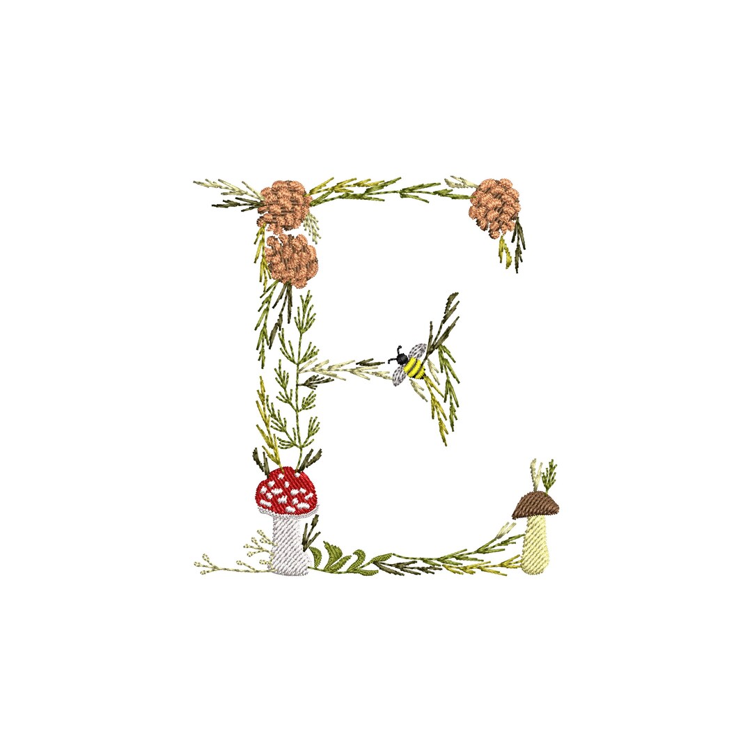 Letter E Machine Embroidery Design - Etsy