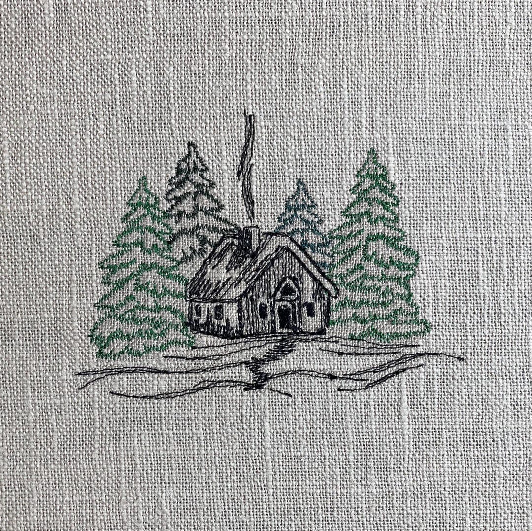 6 Sizes "winter Landscape" Machine Embroidery Design - Etsy