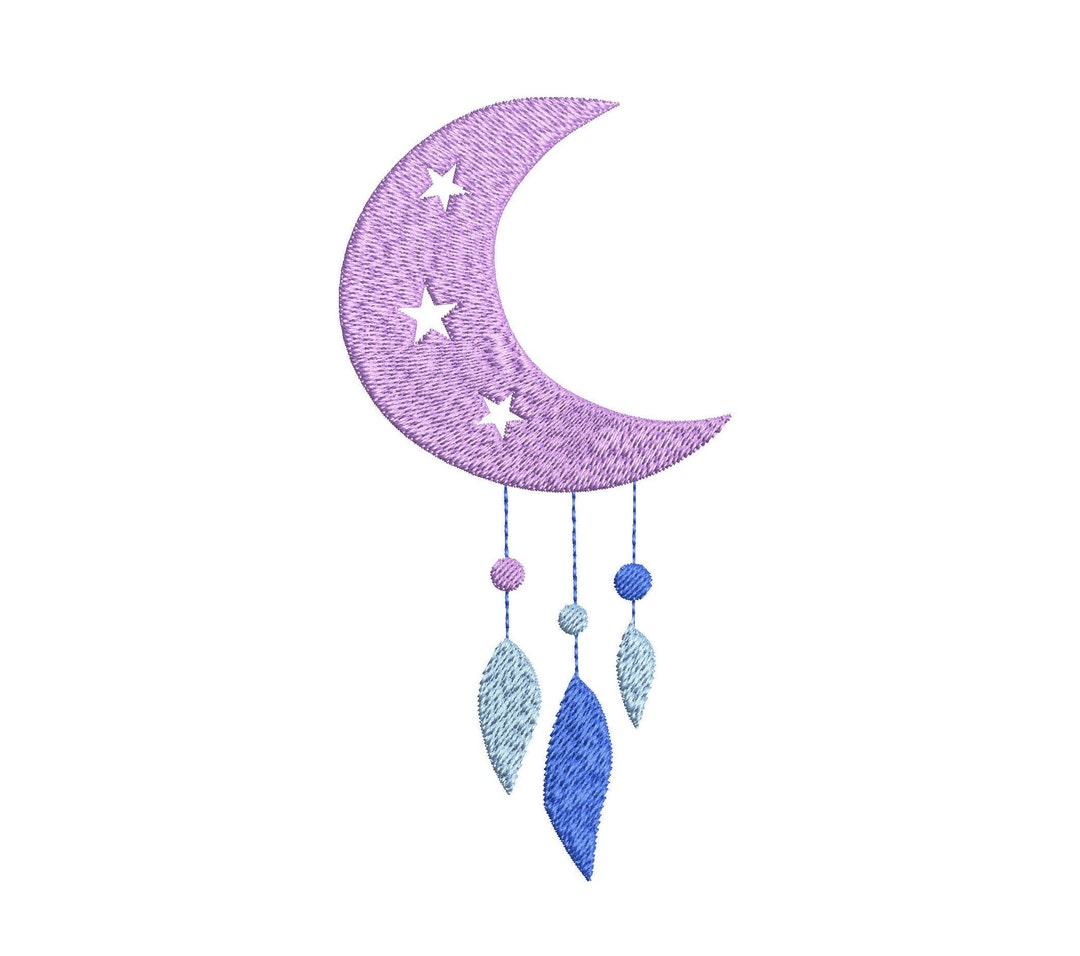 8 Sizes moon Machine Embroidery Design - Etsy