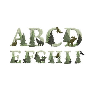 3 Sizes Forest Alphabet - Etsy