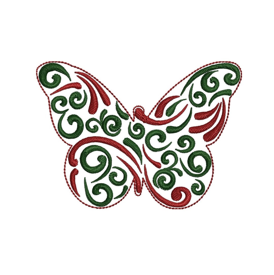 5 Sizes "butterfly" Machine Embroidery Design - Etsy