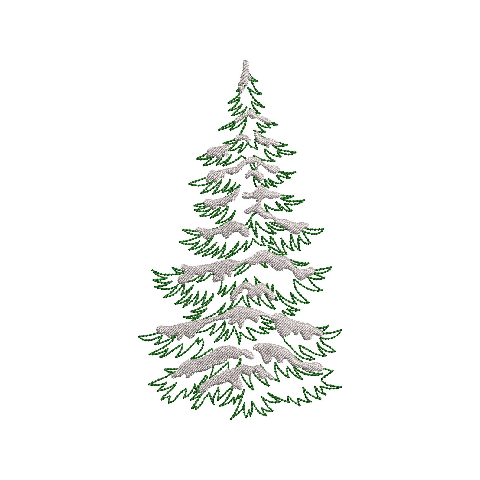 Winter Christmas Tree Machine Embroidery Design – 5 Sizes | Holiday ...