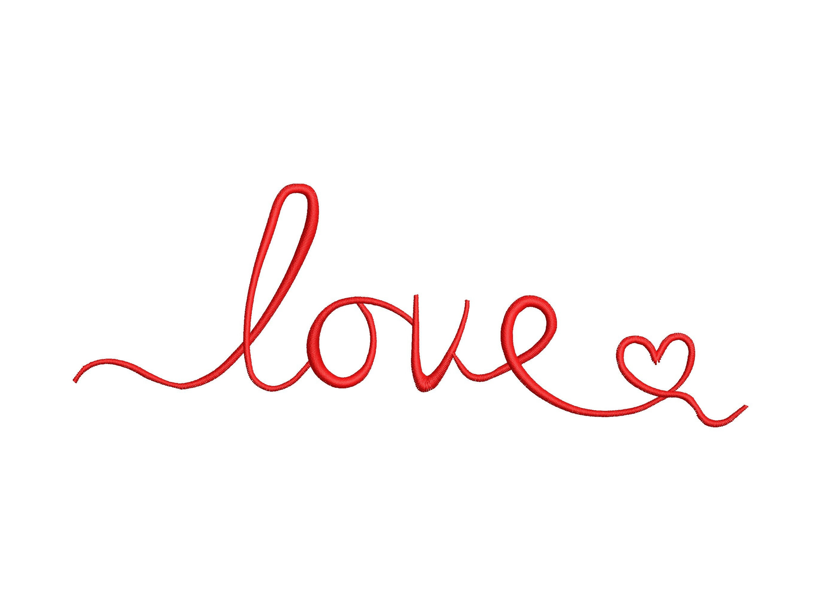 7 Sizes love Machine Embroidery Design - Etsy