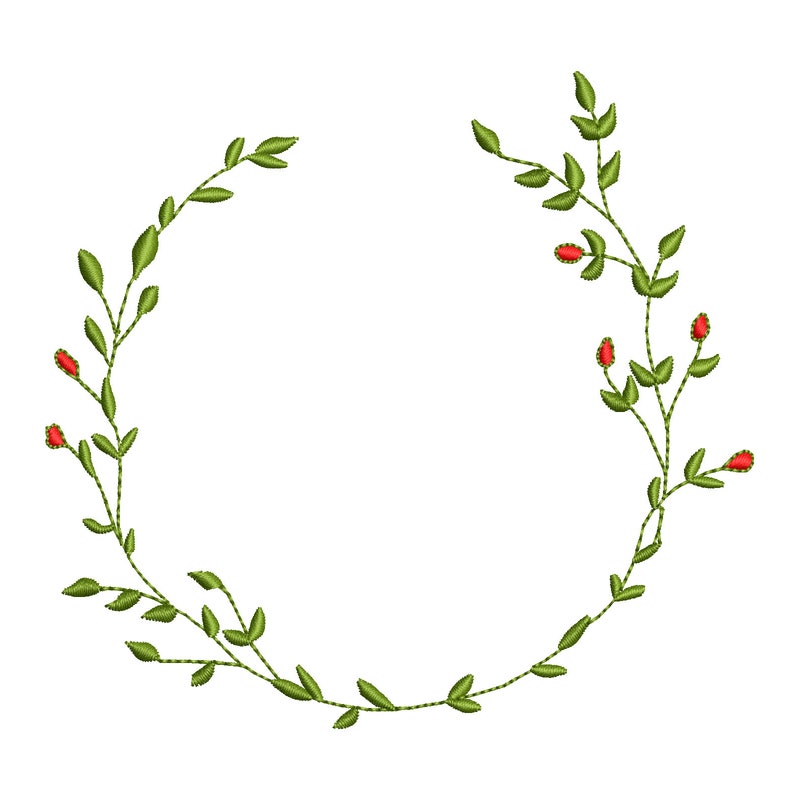 Wreath Embroidery - Etsy