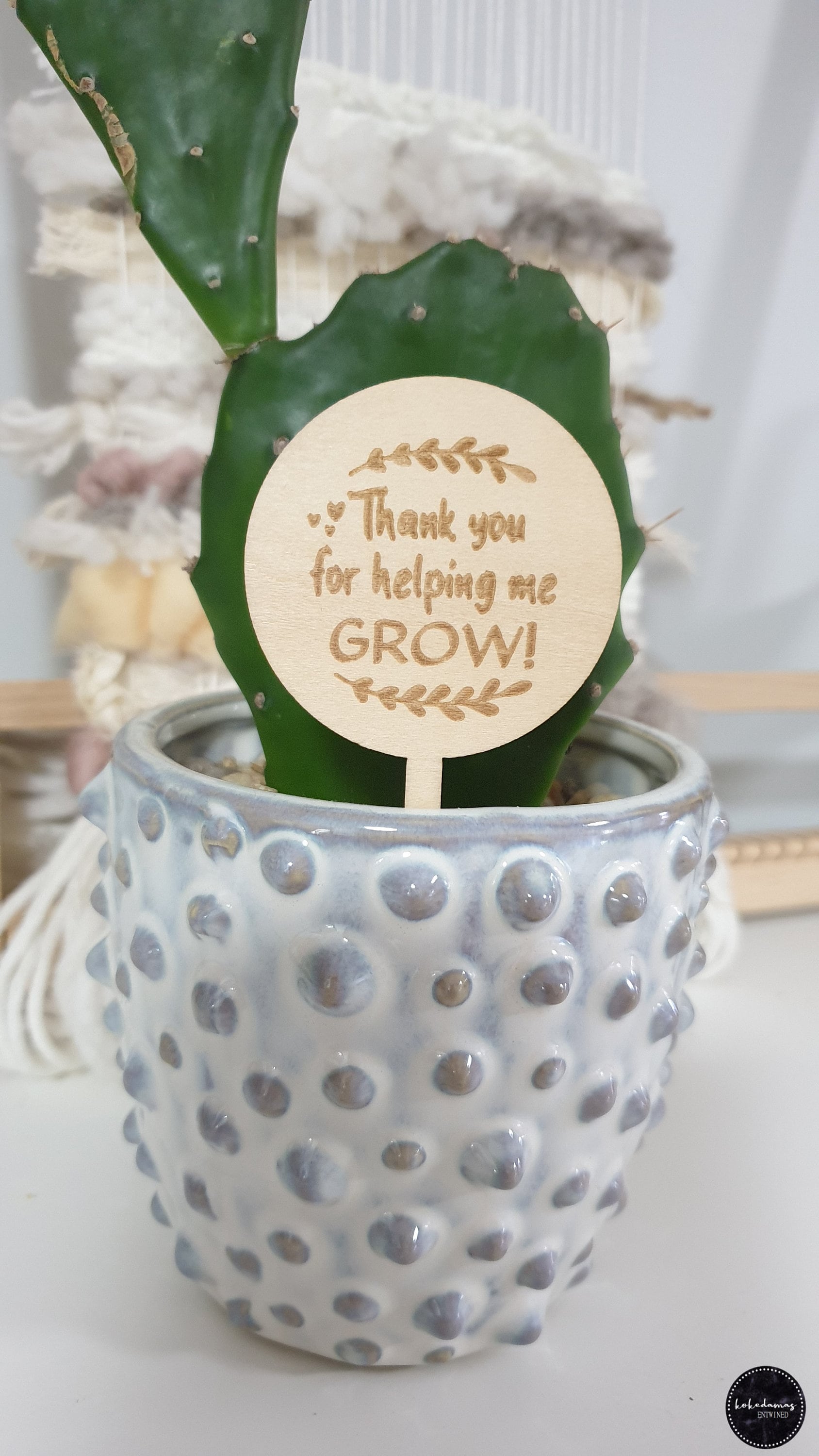 Thank You for Helping Me Grow Wooden Plant Label 9 Designs - Etsy Australia