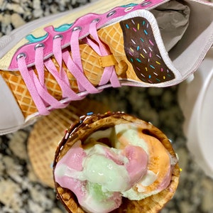 Custom Converse High Tops With Ice Cream Drip - Hand Painted Shoes Make ...