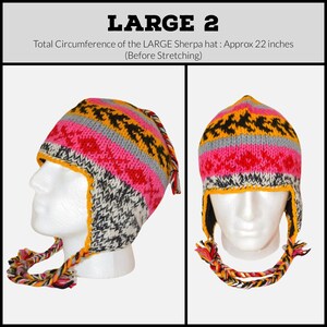 Handknit Himalayan/sherpa Cap/beanie, 100% Nepal Wool, Ski/tracker Wool Cap, Soft Fleece Lined ...