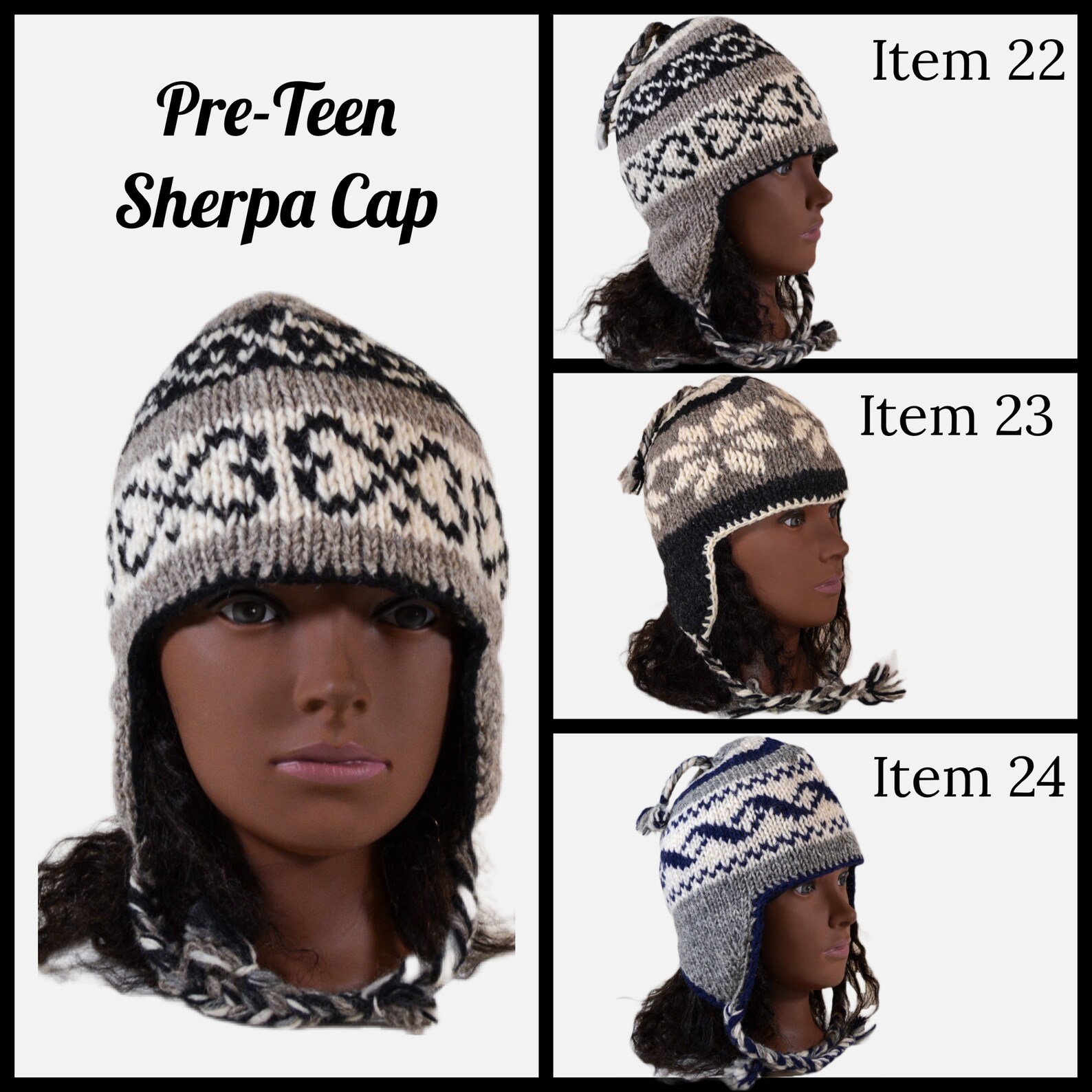 Handknit Himalayan Sherpa Cap for Pre-teen 100% Nepal Wool - Etsy Canada