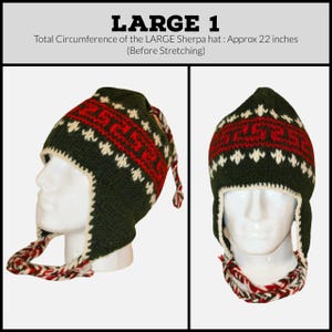 Handknit Himalayan/sherpa Cap/beanie, 100% Nepal Wool, Ski/tracker Wool Cap, Soft Fleece Lined ...