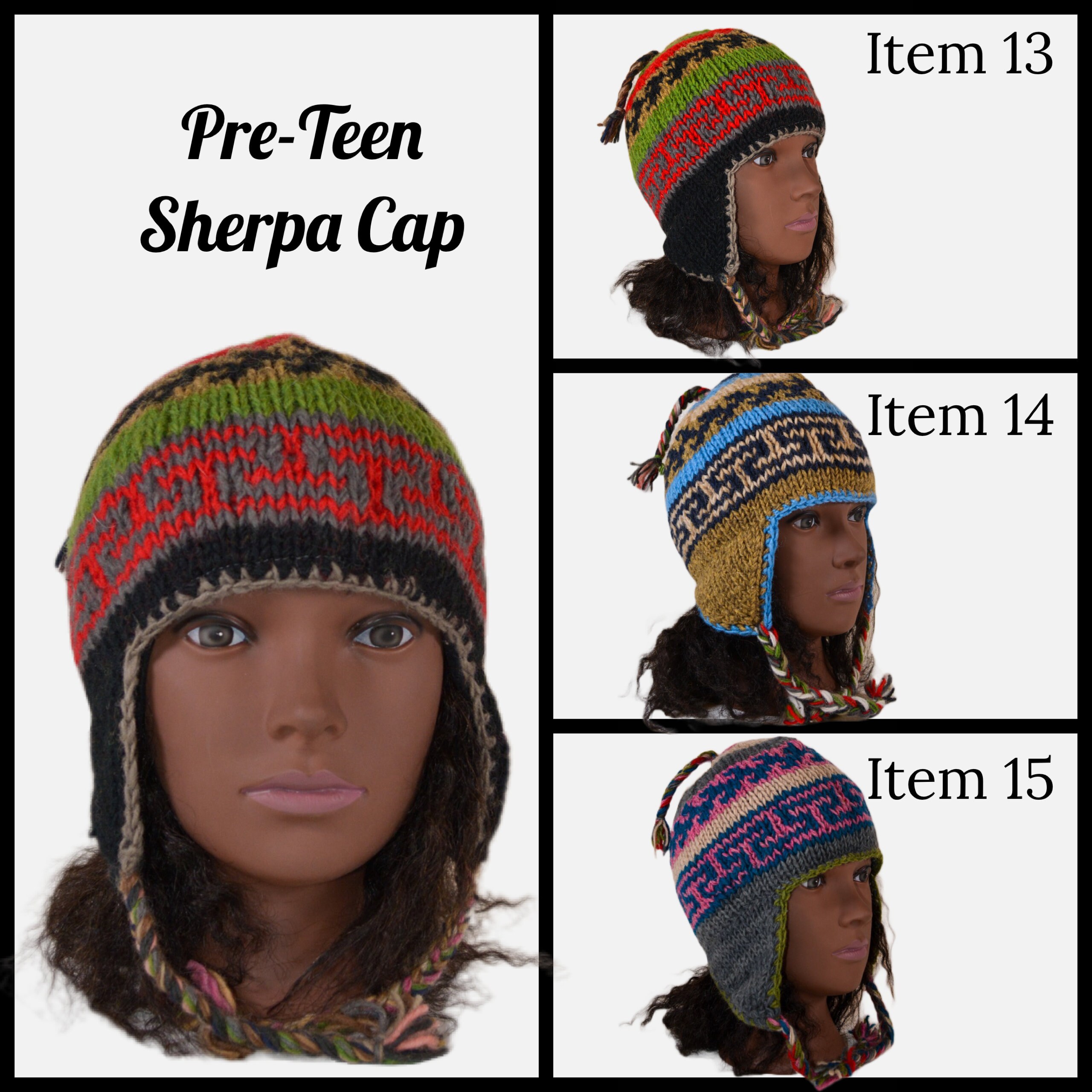 Handknit Himalayan Sherpa Cap for Pre-teen 100% Nepal Wool - Etsy Canada