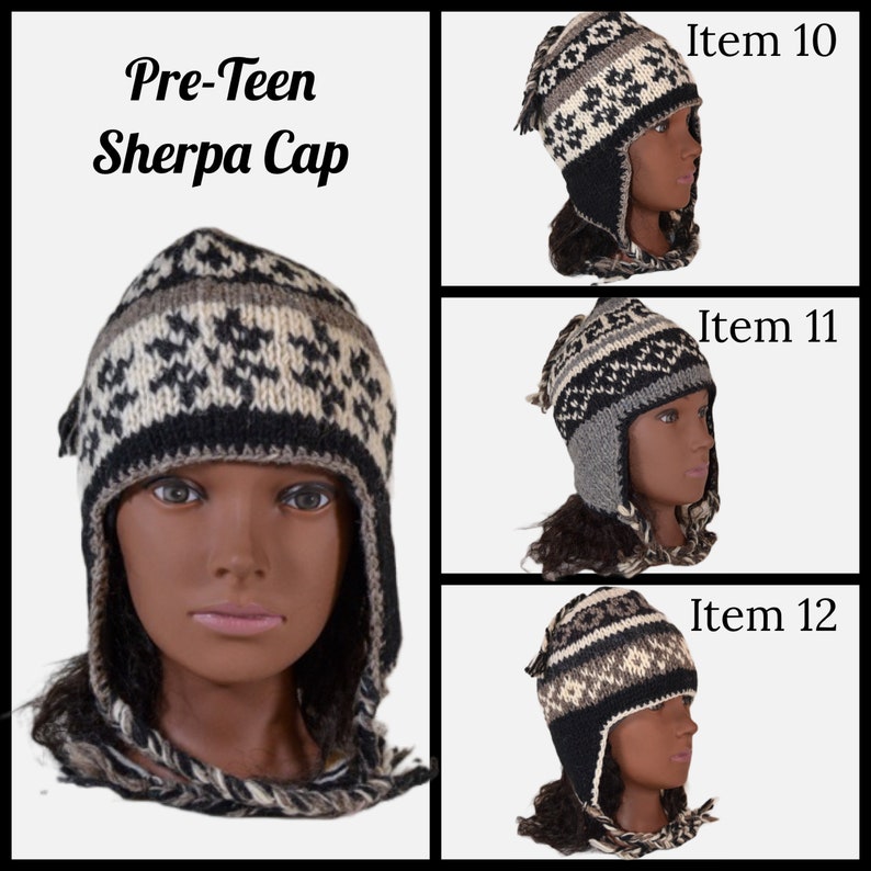 Handknit Himalayan Sherpa Cap for Pre-teen 100% Nepal Wool - Etsy Canada