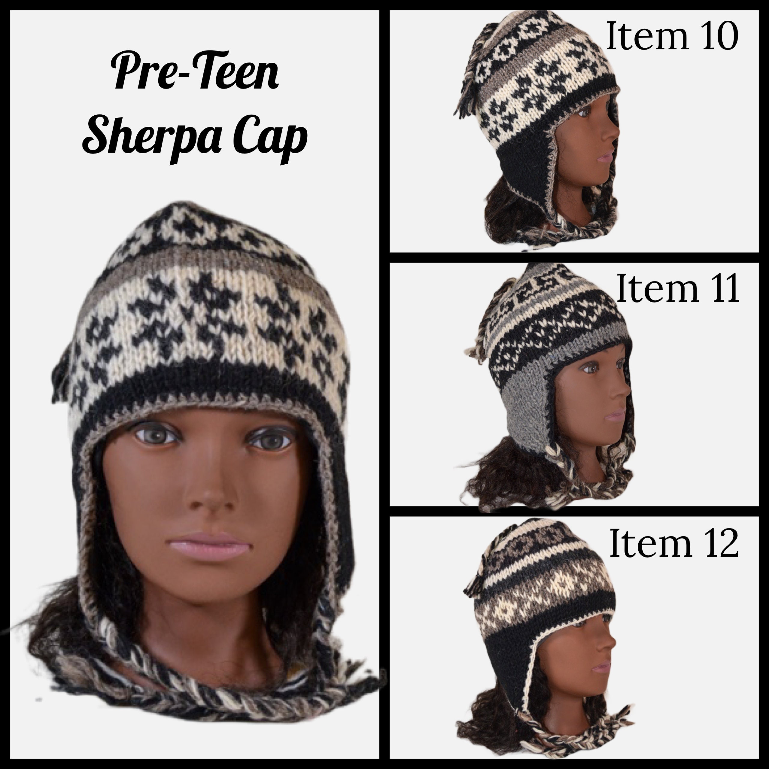 Handknit Himalayan Sherpa Cap for Pre-teen 100% Nepal Wool - Etsy Canada