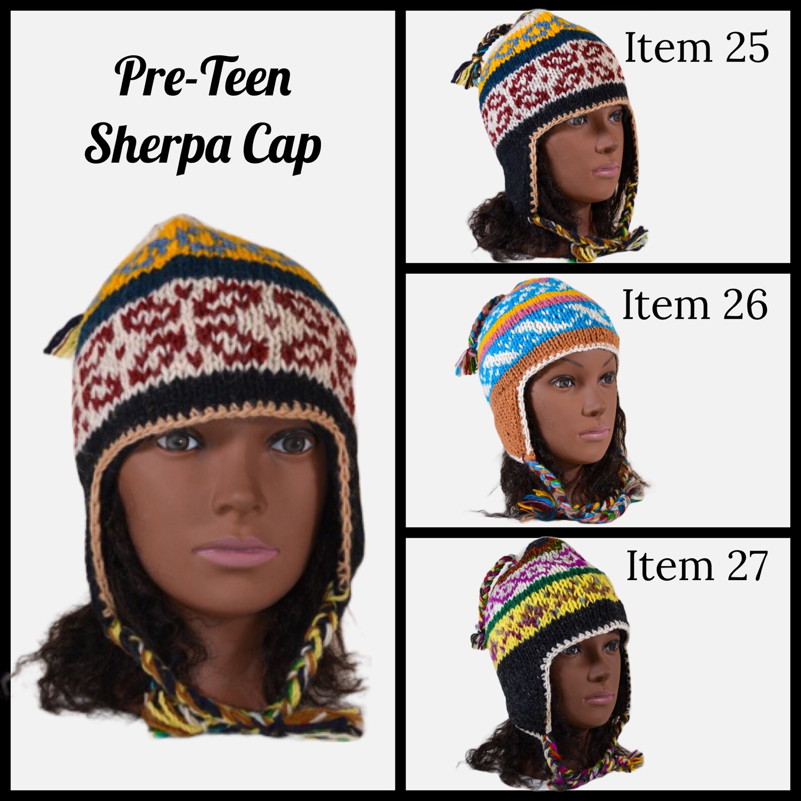 Handknit Himalayan Sherpa Cap for Pre-teen 100% Nepal Wool - Etsy Canada
