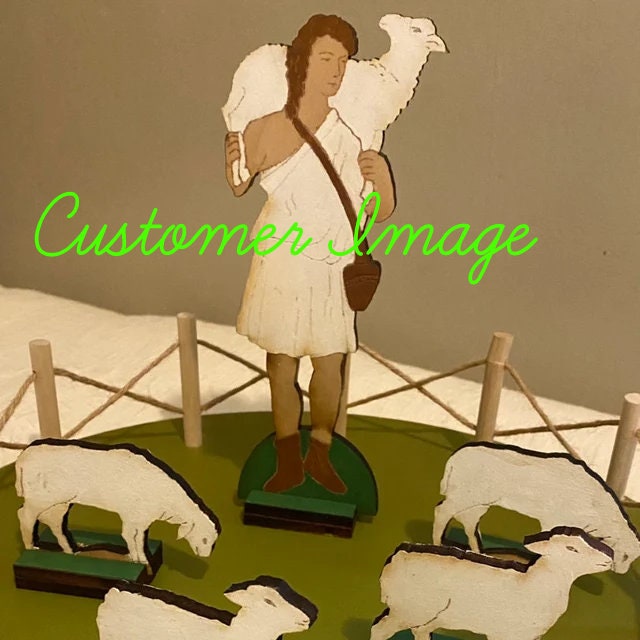 Good Shepherd and Found Sheep Parables of Jesus Painted - Etsy