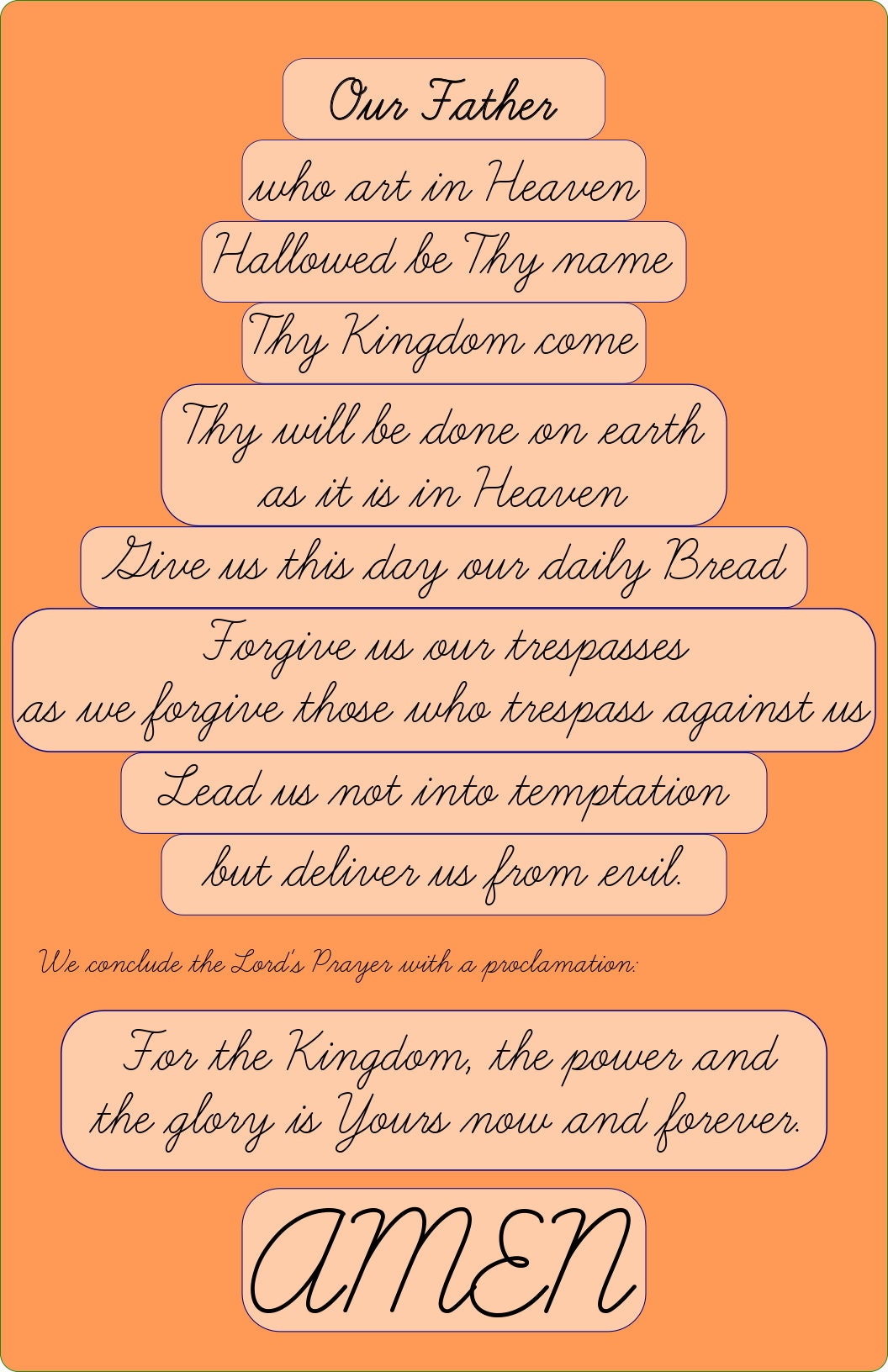 Our Father - Lord's Prayer - Mute Board and Movable Pieces for ...