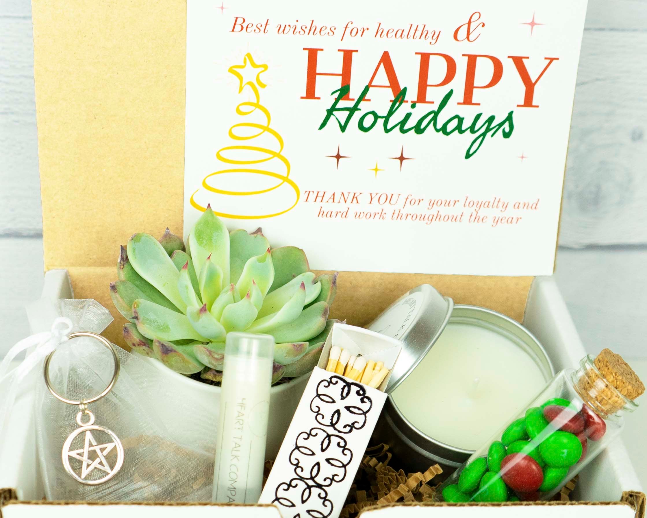 HAPPY HOLIDAYS. Holiday EMPLOYEE Gift Box. Holiday Care - Etsy