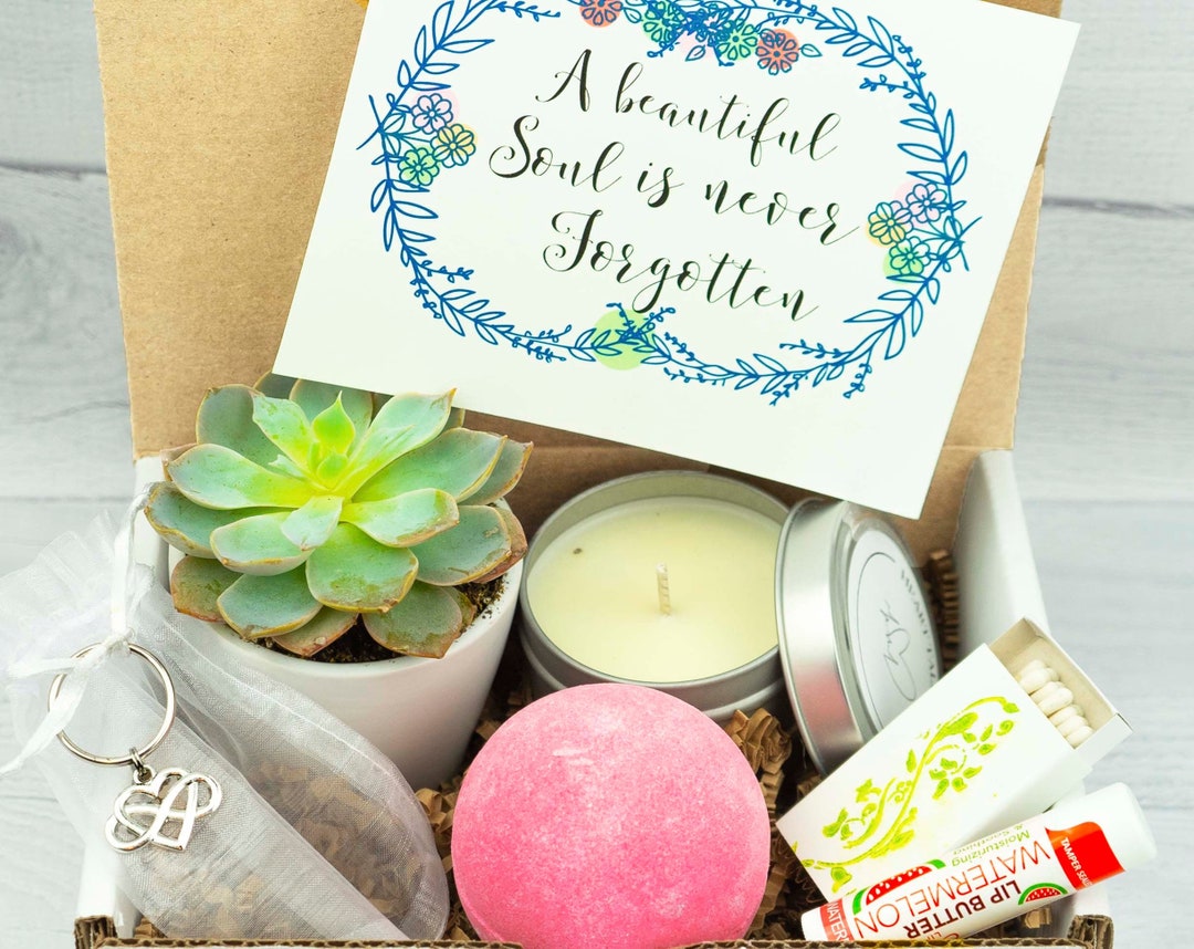 CARE PACKAGE. Sympathy Gift. A Beautiful Soul is Never Forgotten. Live ...