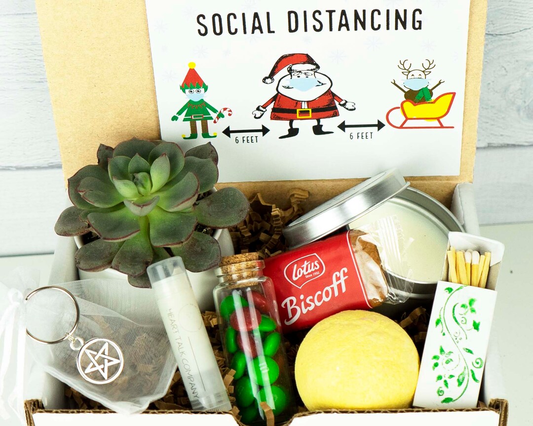 SOCIAL DISTANCING. Holiday Gift Box. Christmas. Holiday Care Package ...
