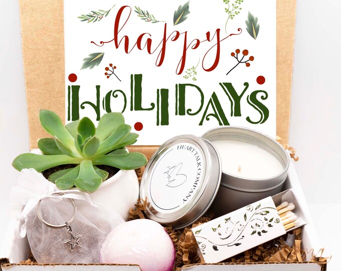 HAPPY HOLIDAYS. Happy New Year. Holiday Gift Box.christmas.holiday Care ...