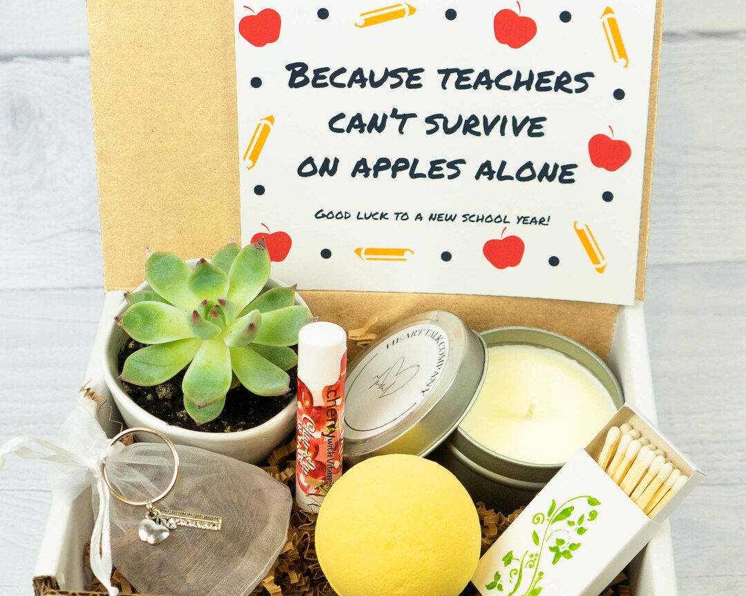 Teacher Gift. TEACHER. Back to SCHOOL Gift Box. Teacher Care Package ...