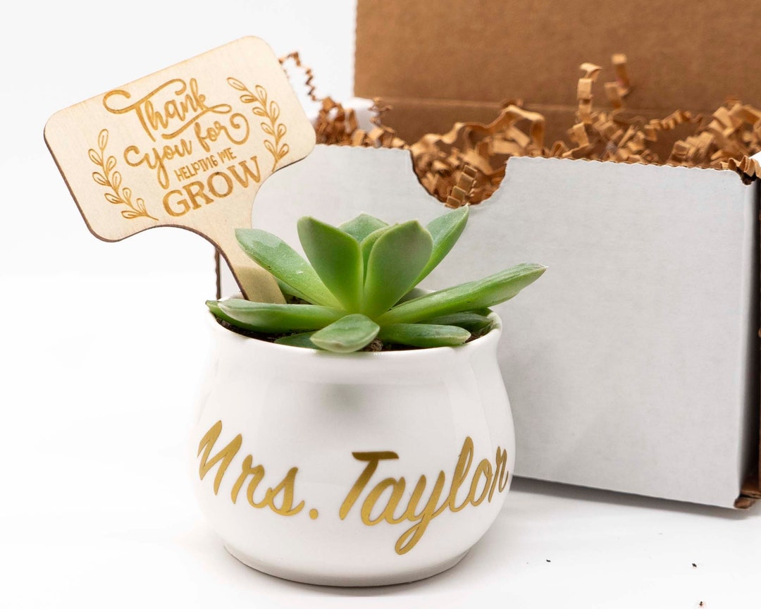 PERSONALIZED TEACHER GIFT. Thank You for Helping Me Grow. Teacher ...