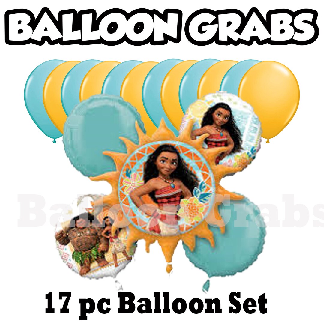 Moana Bouquet Balloon Set Mylar Balloons - Etsy