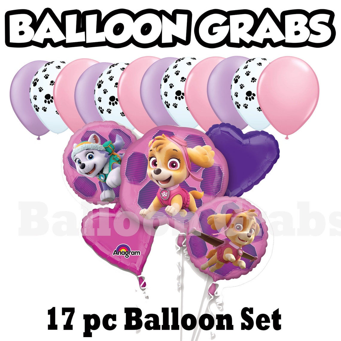 Paw Patrol Skye Bouquet Balloon Set Mylar Balloons - Etsy Canada