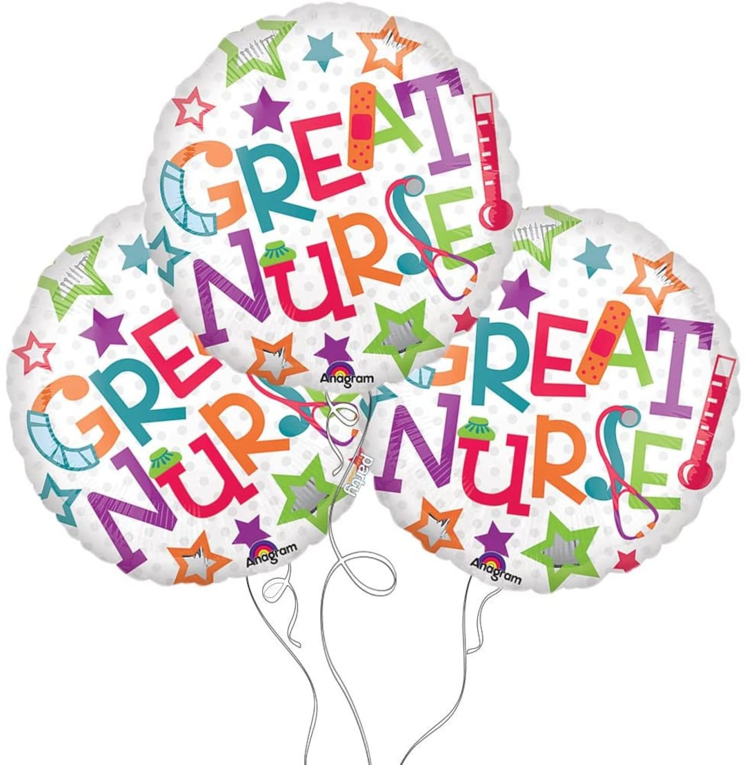 Nurse Great Nurse Bouquet Balloon Set Mylar Balloons - Etsy