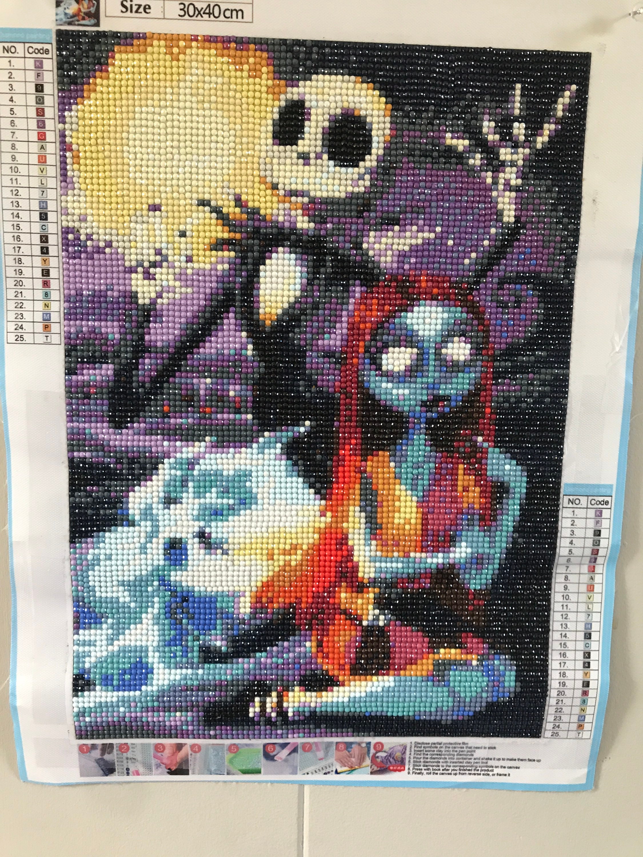 Completed Nightmare Before Christmas Diamond Painting | Etsy