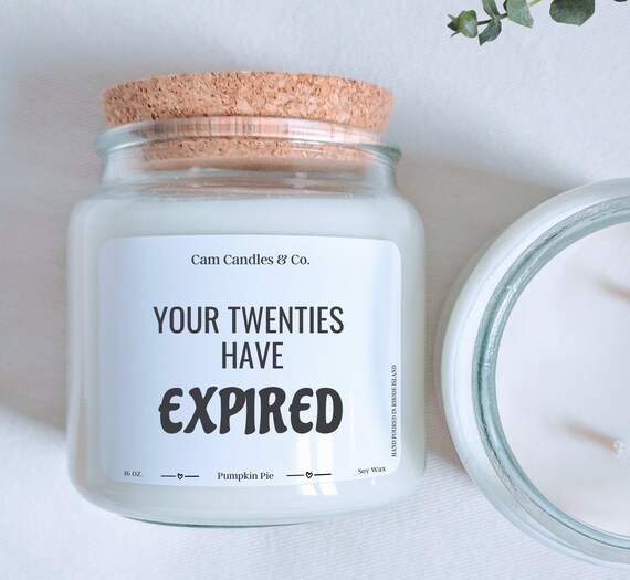 Your Twenties Have Expired 30th Birthday Candle Funny - Etsy