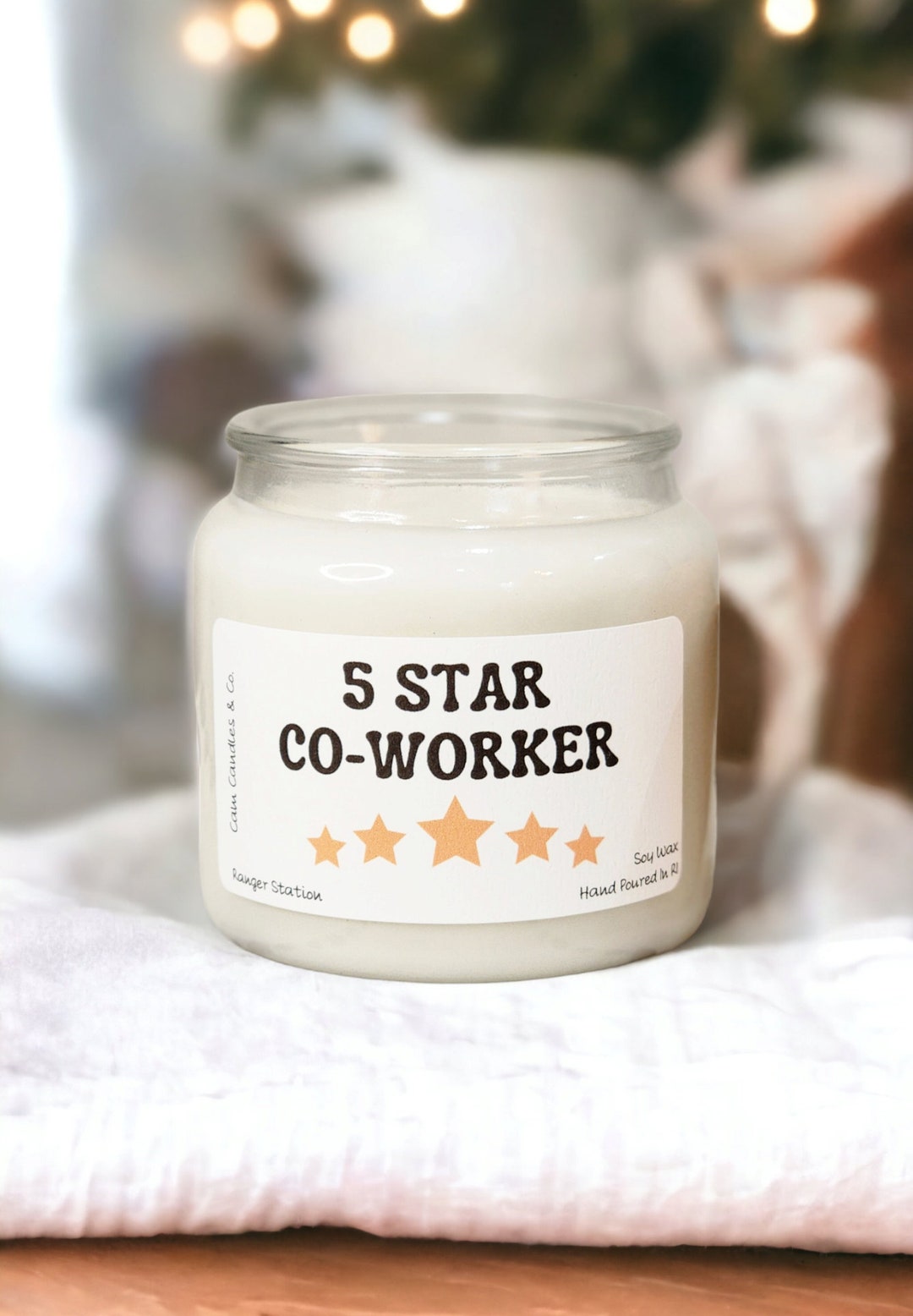 Coworker Gift, Coworker Candle, 5 Star Coworker, Funny Coworker Gift ...