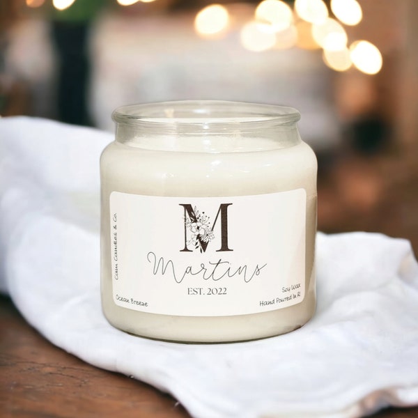 Personalized Name Wedding Candle - Etsy
