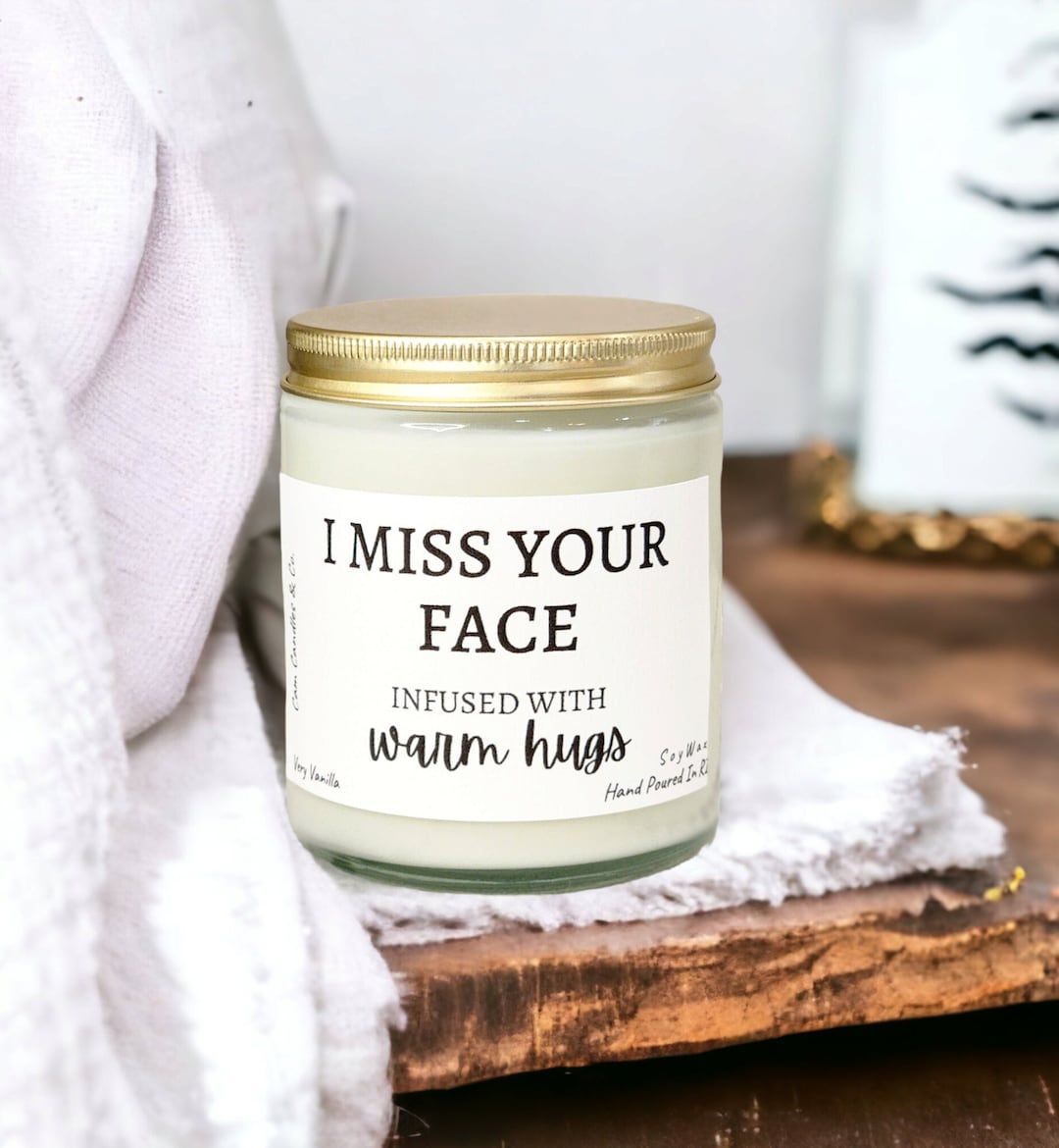 I Miss Your Face, Best Friend Gift, Friendship Candle, Long Distance ...