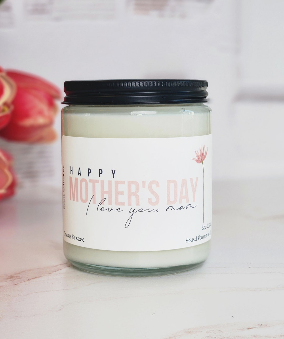 Happy Mother's Day Candle, Mother's Day Gift, Mother's Day Candle ...