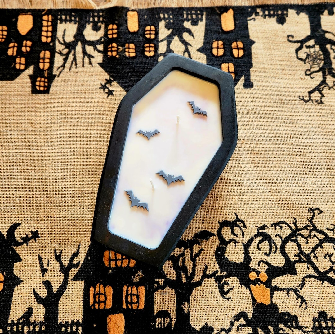 Coffin Dough Bowl Candle Halloween Candle Fall Candle - Etsy