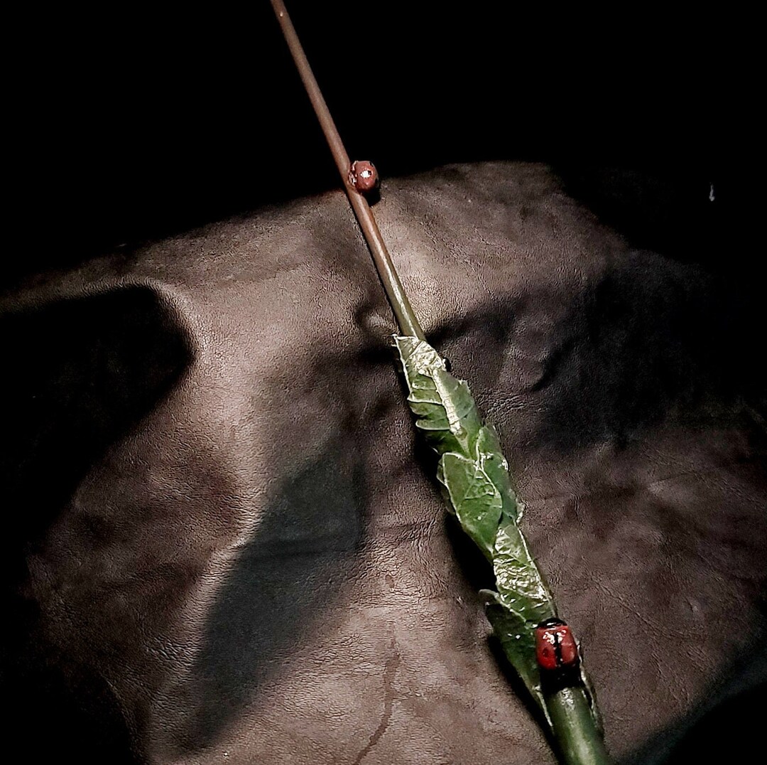 Leaf & Lady Bug Wizard Wand | Handcrafted Witch Magic Wands for Cosplay ...