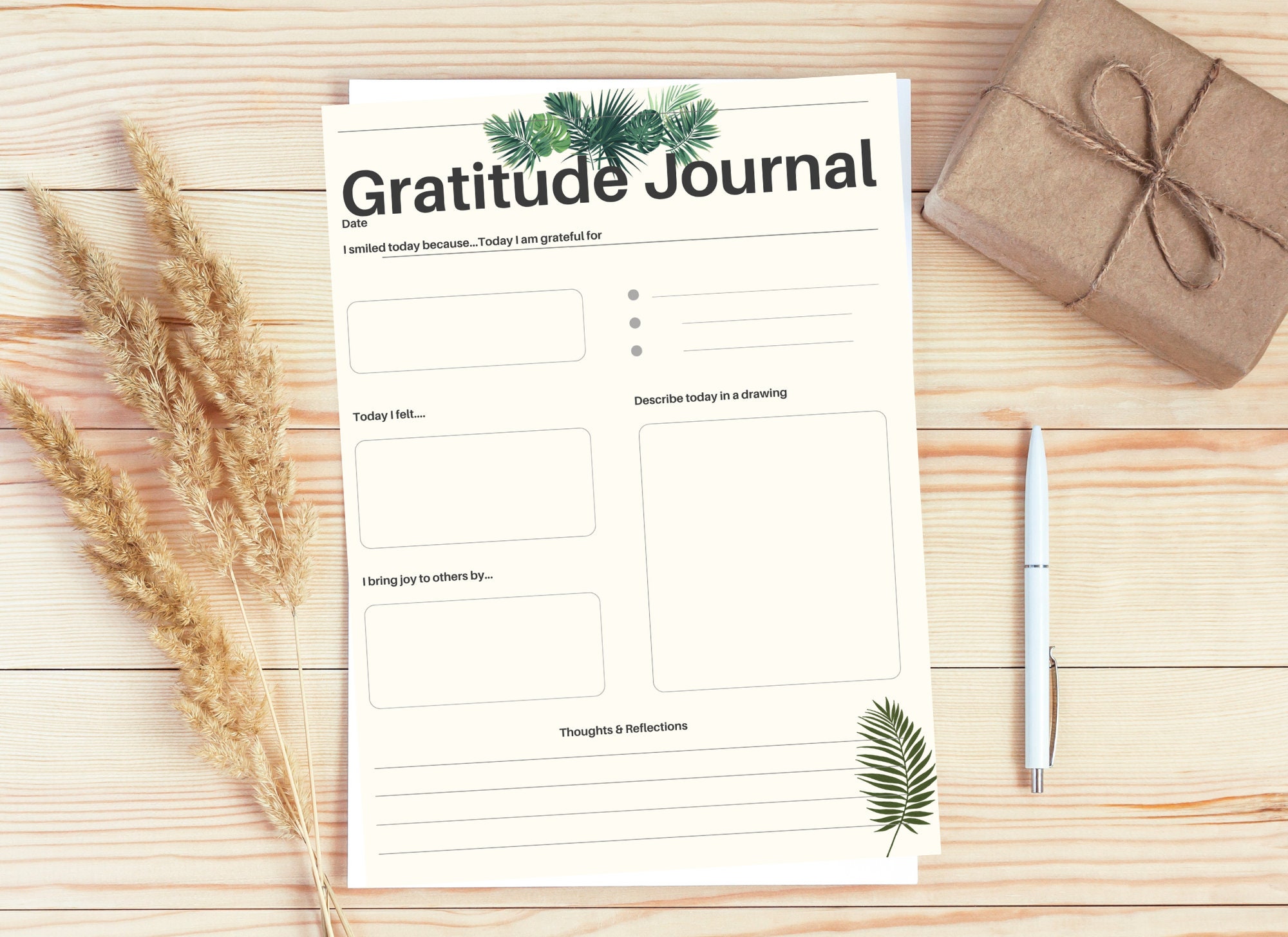 Gratitude Printable Journal PDF Daily - Etsy