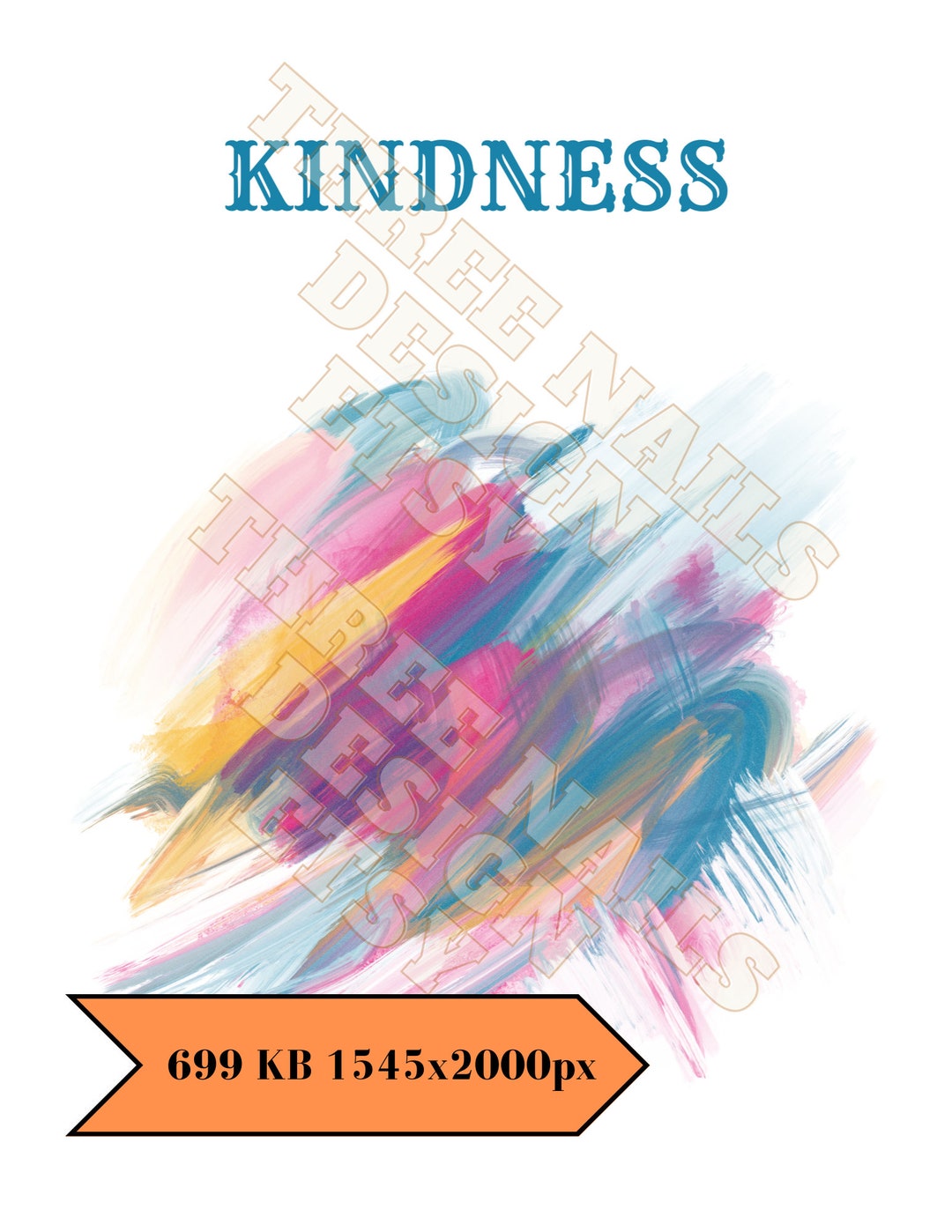 Fruit of the Spirit "kindness" Abstract Print Wall Art, Home Decor ...
