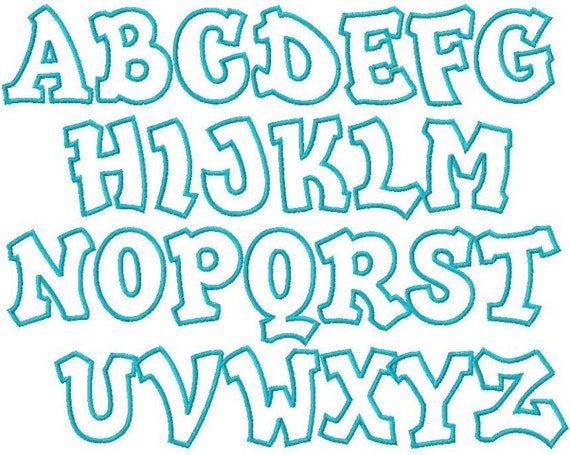 Cool Bubble Alphabet Letters